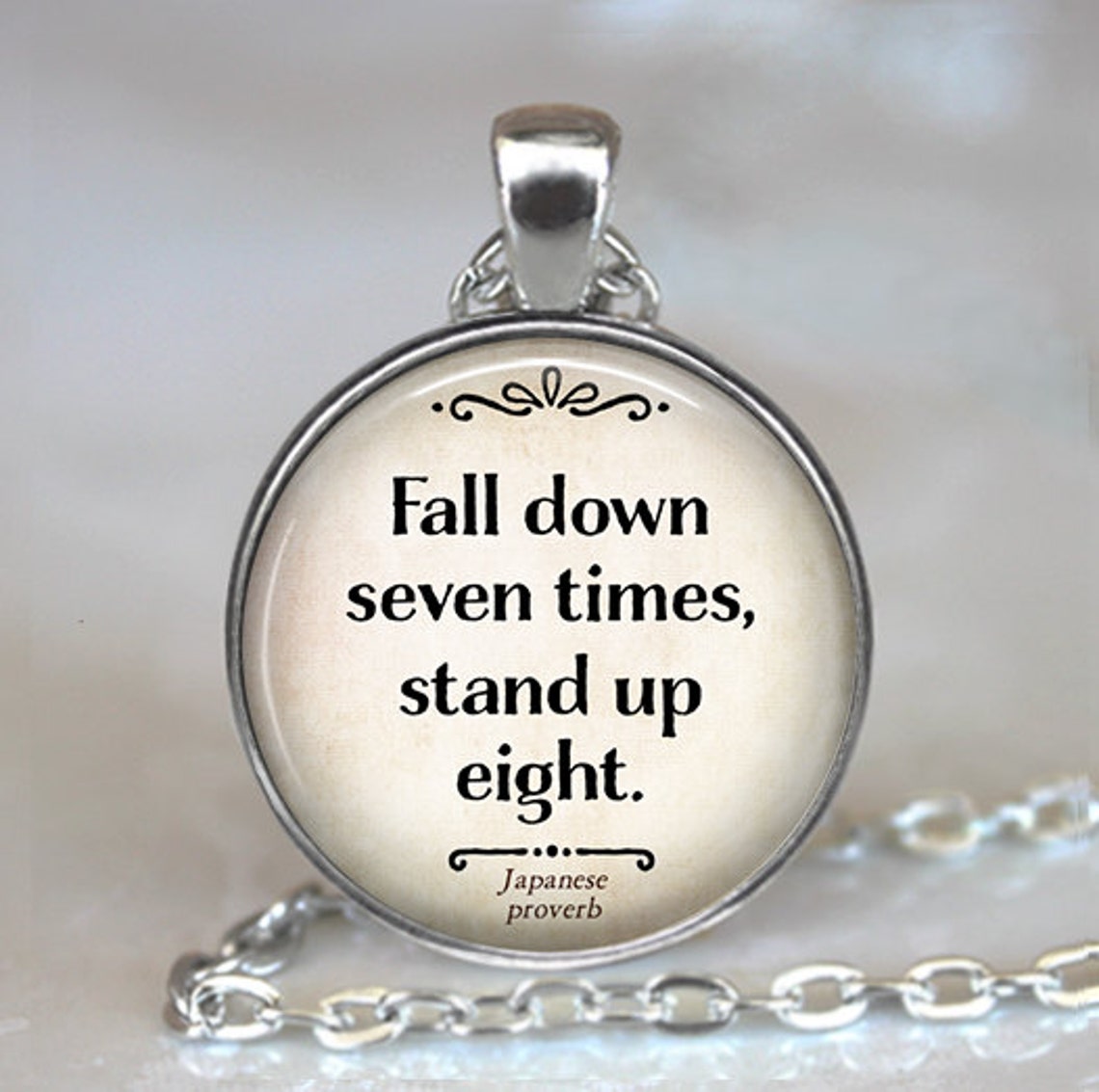 Fall Down Seven Times Stand up Eight Necklace Japanese - Etsy
