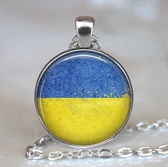 Ukraine Flag Necklace Ukrainian Flag Pendant Flag of the - Etsy