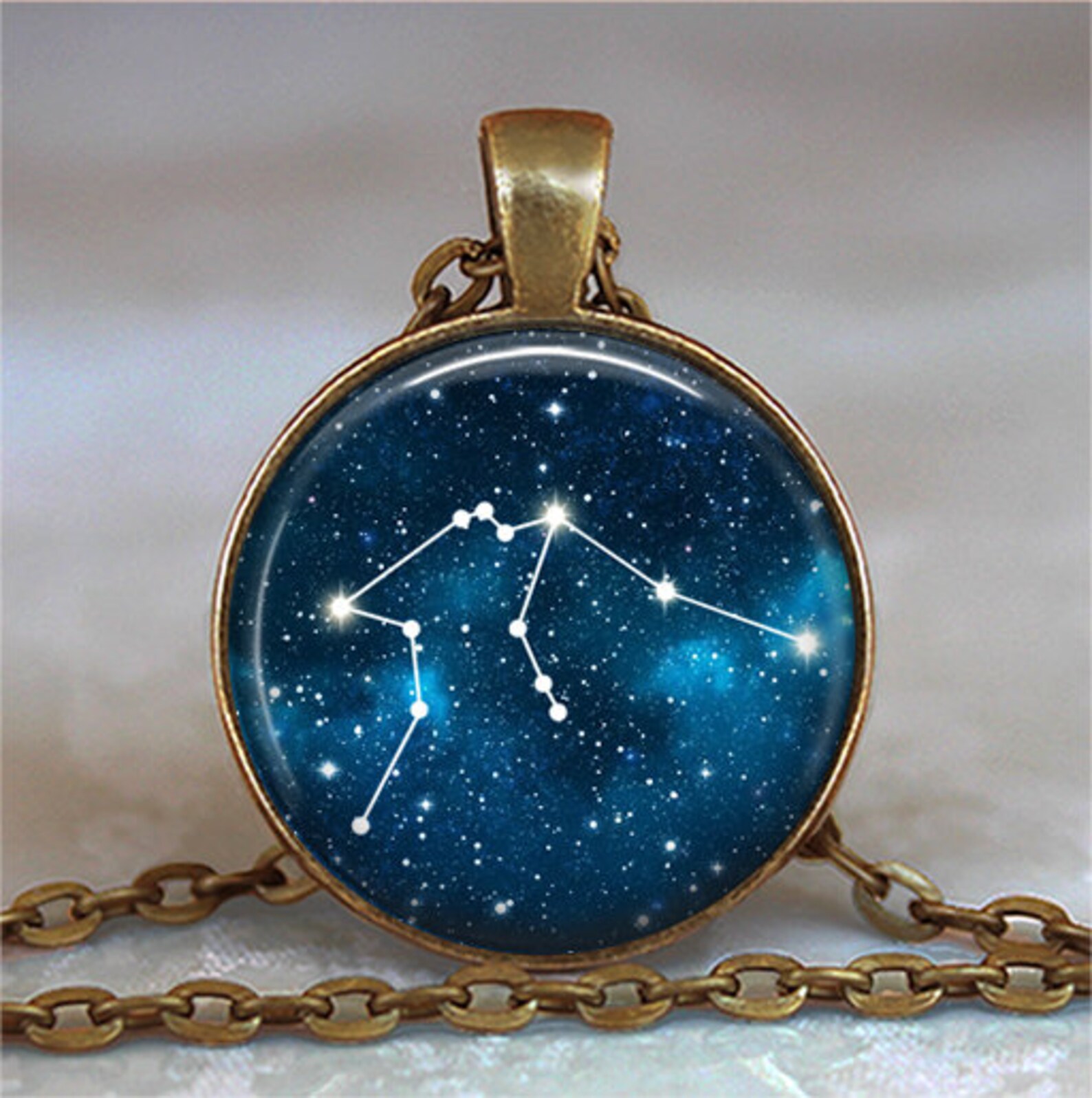 Aquarius Constellation Necklace, Key Chain or Brooch, Zodiac ...