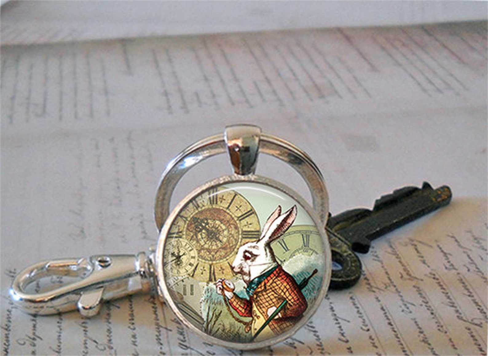 White Rabbit Pendant Alice Jewelry Alice in Wonderland - Etsy