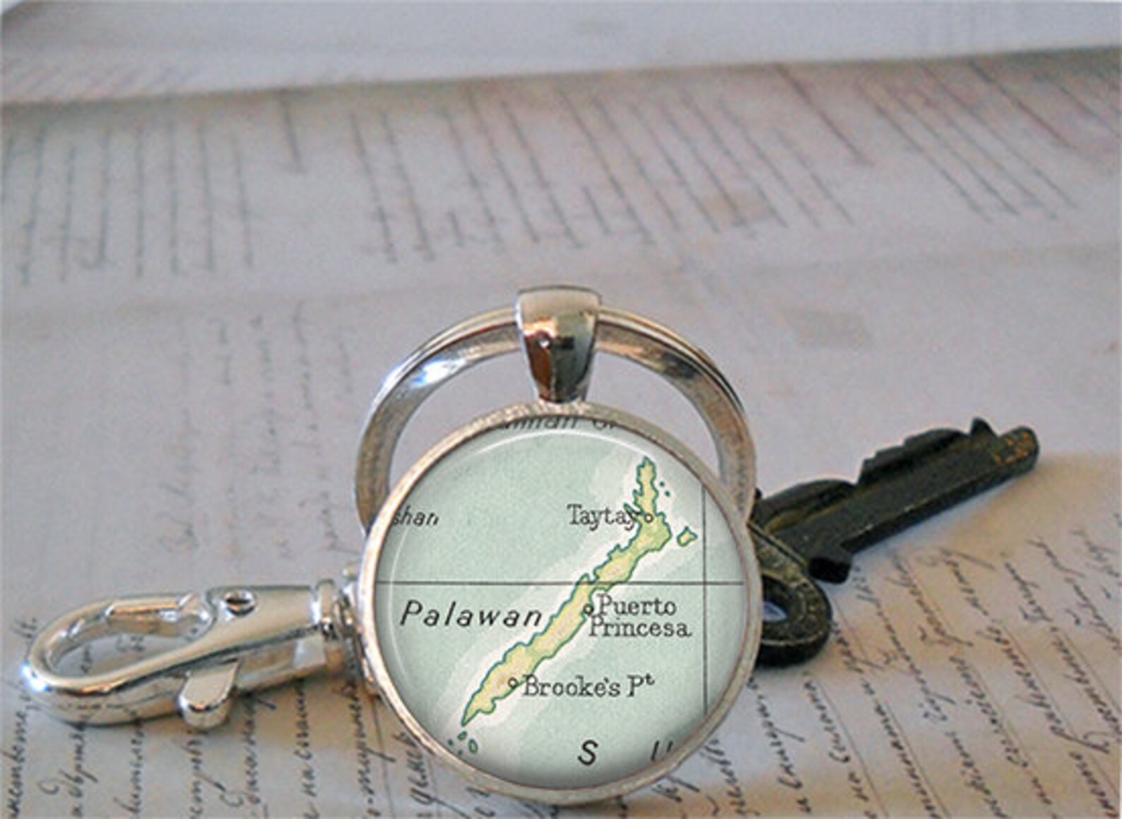 Palawan Map Necklace or Keychain, Travel Gift Globetrotter Gift Gift ...