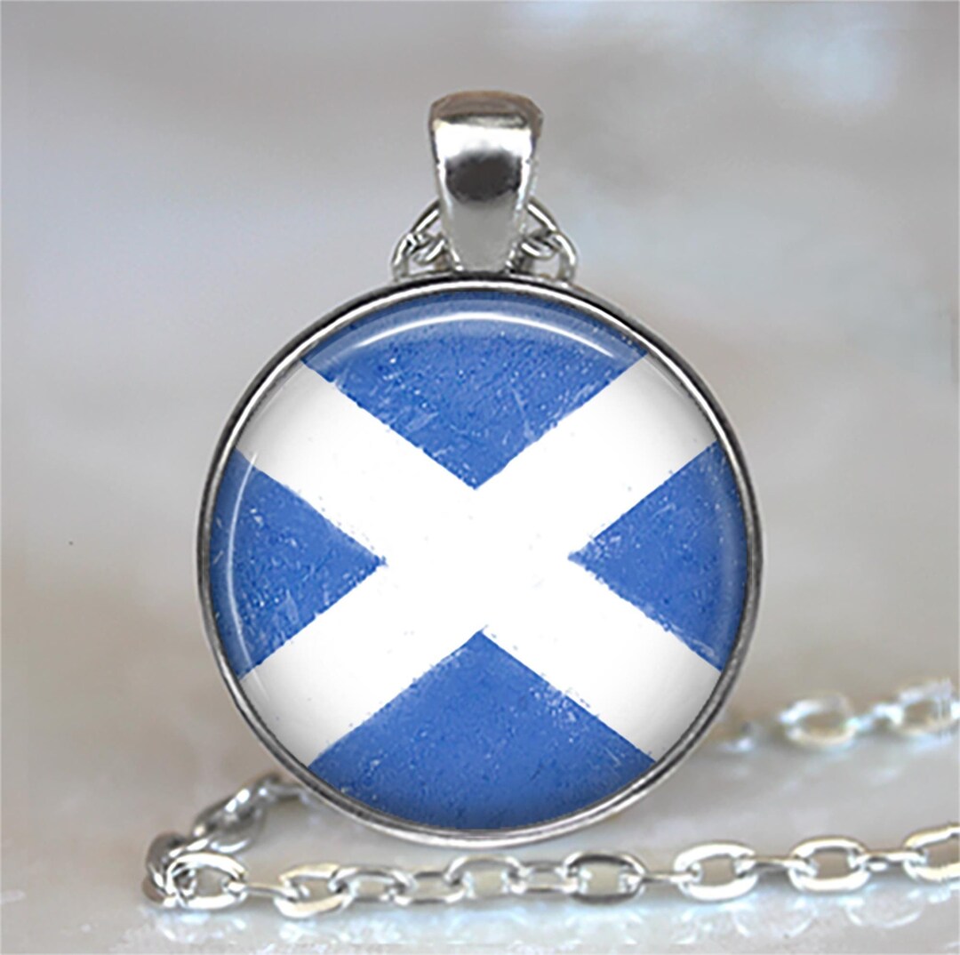 Scottish Flag Necklace or Key Chain, Flag of Scotland Travel Gift ...