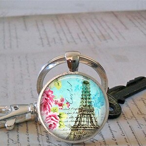 Teal Paris Pendant, Paris Necklace, Eiffel Tower Pendant Eiffel Tower ...