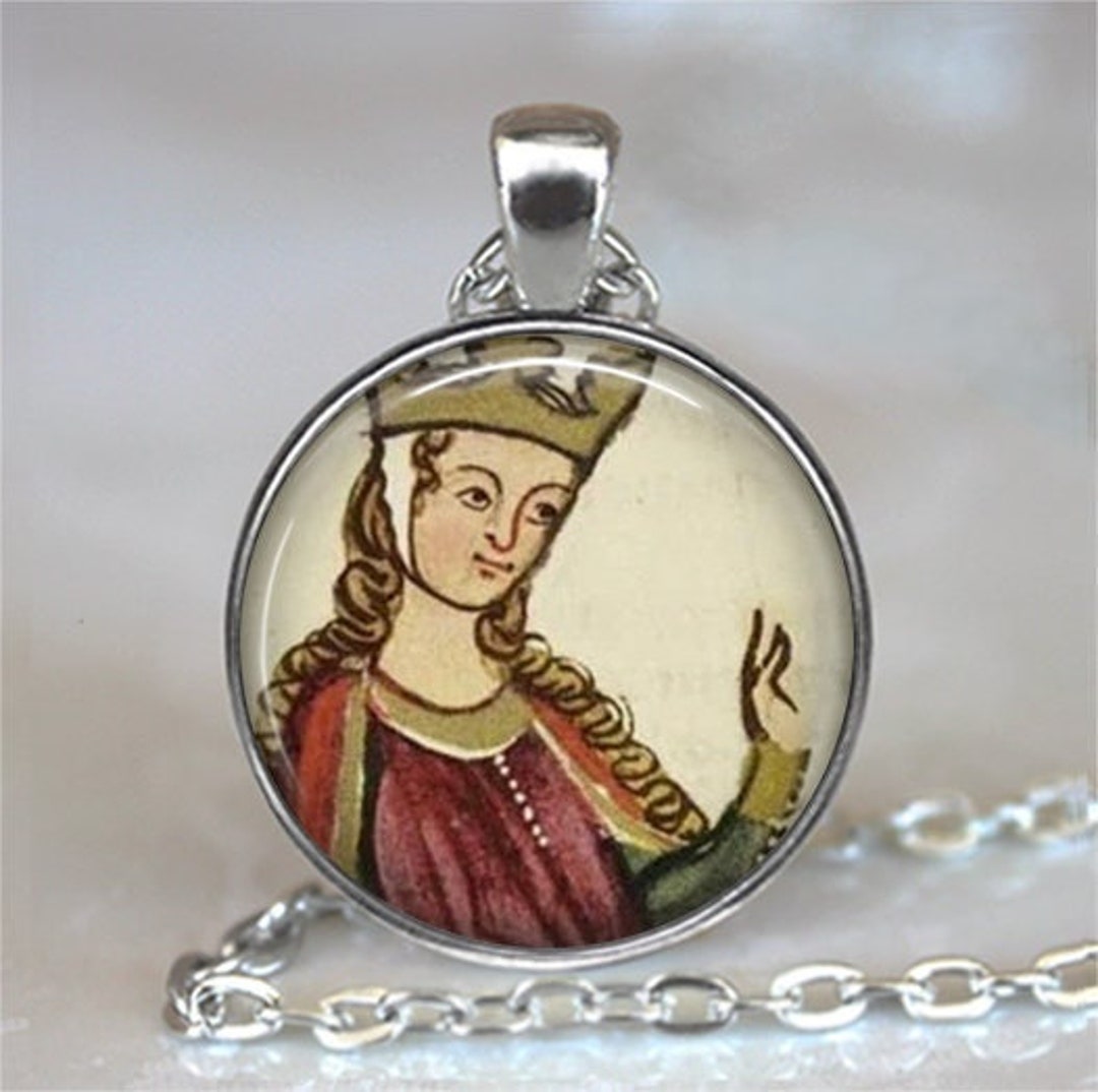 Eleanor of Aquitaine Necklace or Key Chain, Queen Portrait Pendant ...