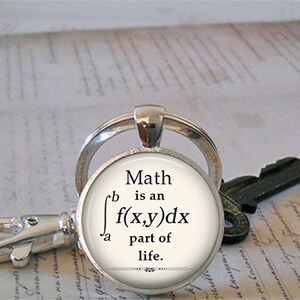 Math is an Integral Part of Life Necklace, Brooch Pin or Key Chain ...