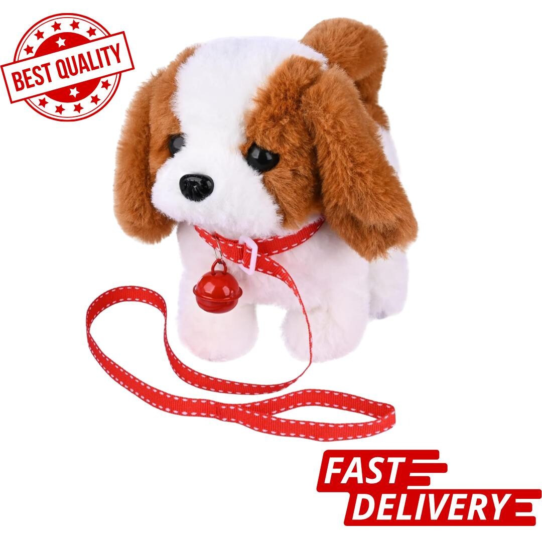 Interactive Saint Bernard Plush Puppy Toy – Walking, Barking, Tail ...
