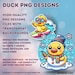 Seasonal Rubber Duck Clipart Bundle: 20 Holiday PNG Designs (digital ...