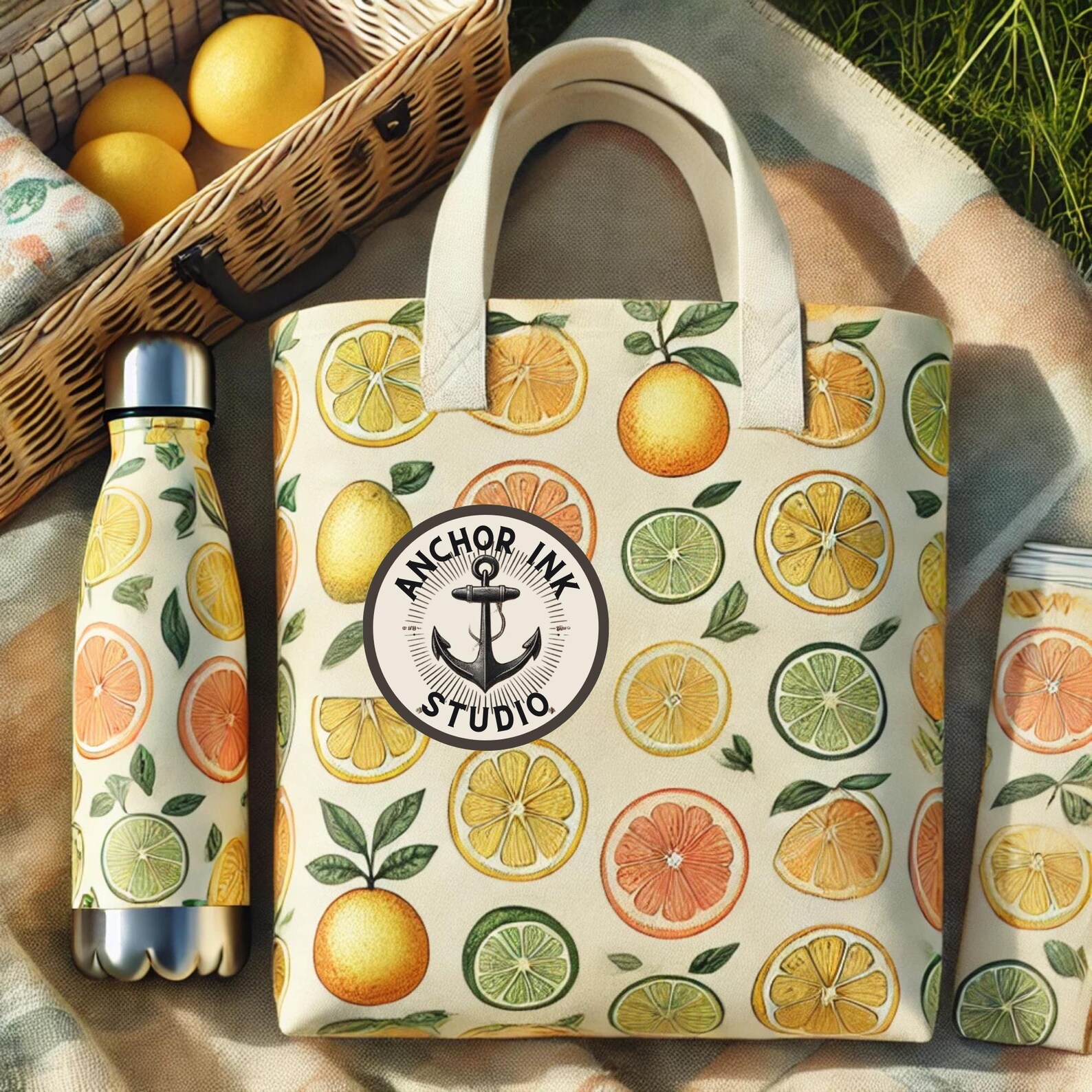 Citrus Fruit Seamless Pattern | 12x12” 4000x4000px | Lemon Orange ...