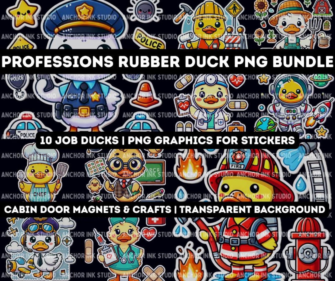 Professions Rubber Duck PNG Bundle: 10 Job Ducks (digital Download) - Etsy