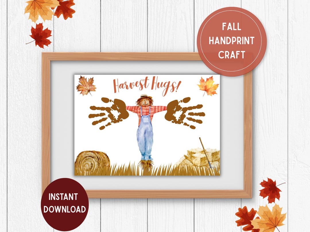 Fall Handprint Craft, Fall Handprint Art, Scarecrow Craft Kids, Autumn ...