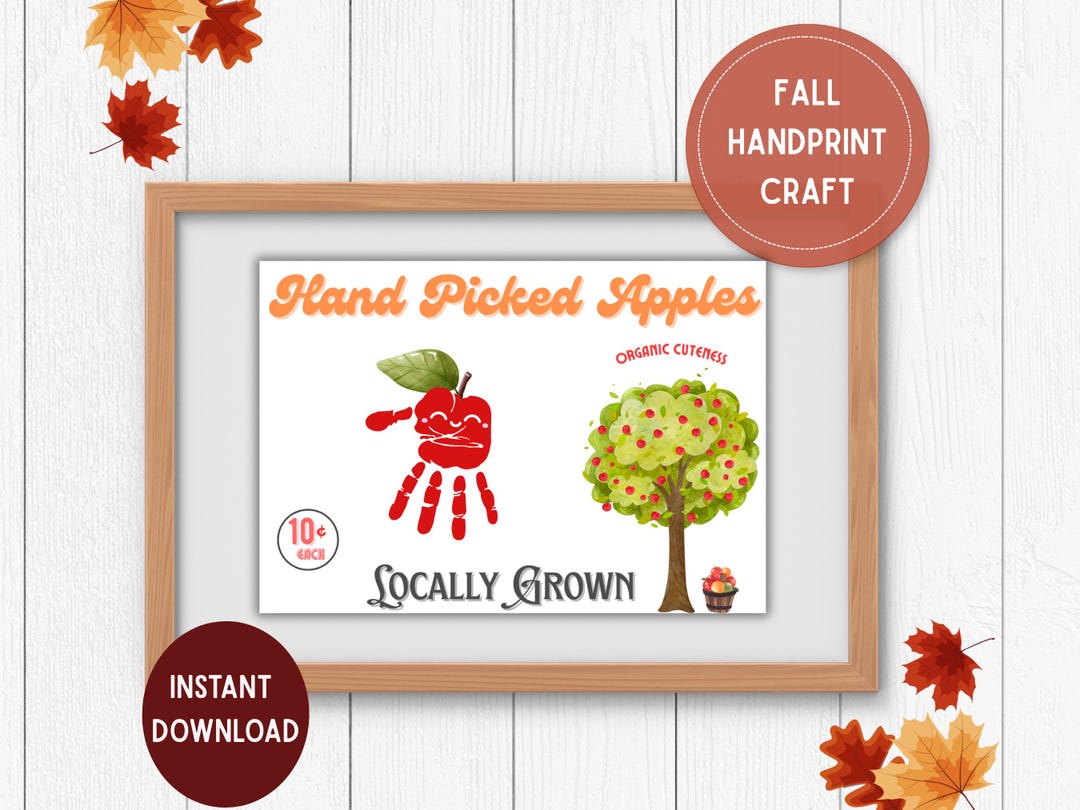 Fall Handprint Craft, Fall Handprint Art, Hand Picked Apples, Autumn ...