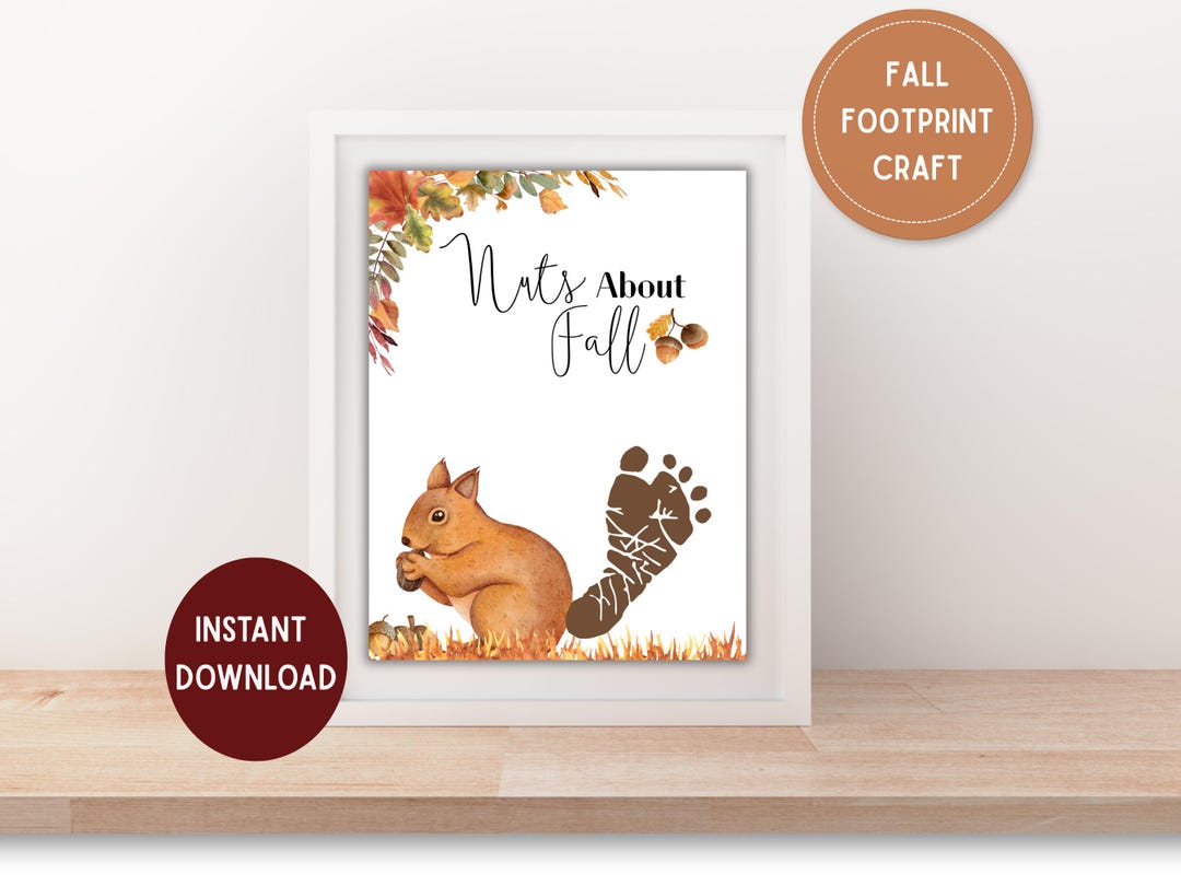 Fall Footprint Craft, Fall Handprint Art, Fall Craft for Kids, Autumn ...