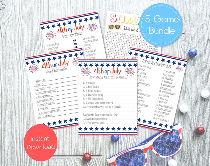 4th of July Activities for Kids, Kids 4th of July Games, Patriotic ...
