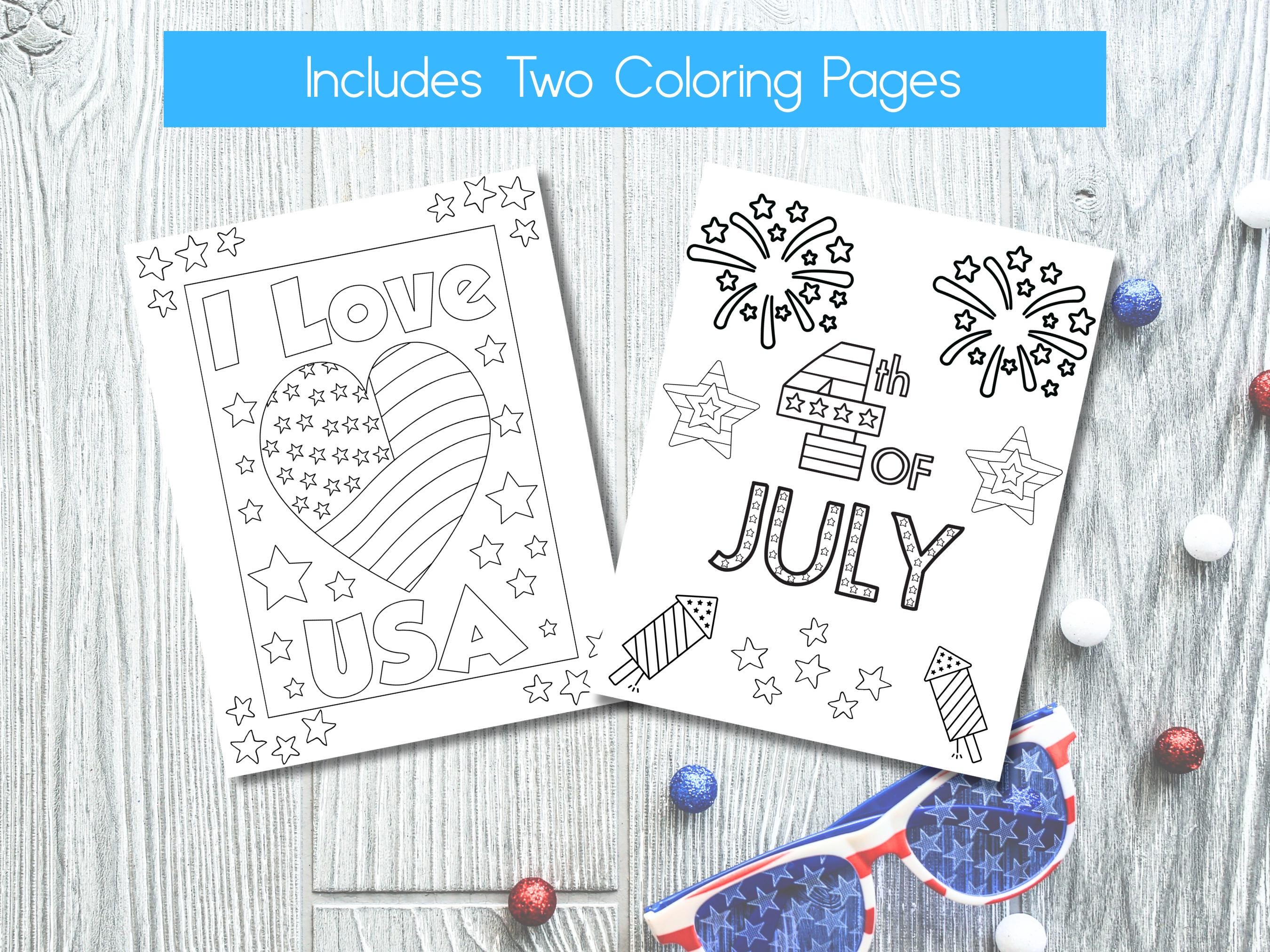 4th of July Printable Games, Fourth of July Activity Coloring Page, 4th ...