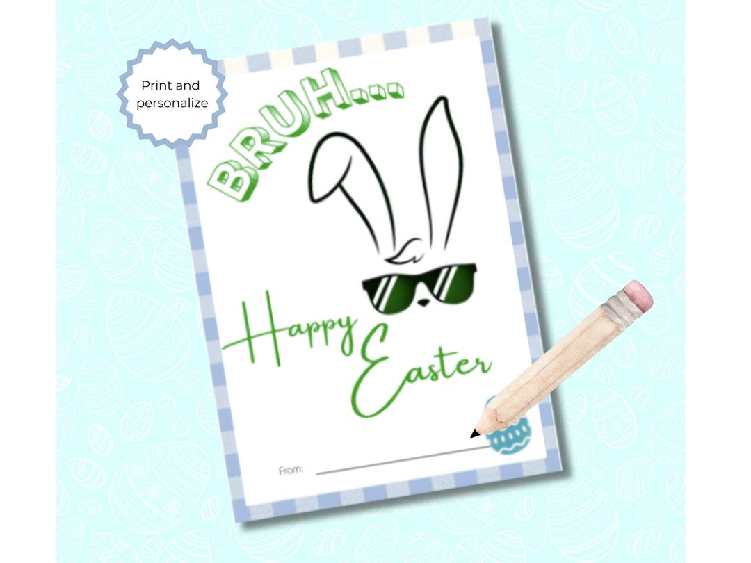 Easter Card for Tween and Teenager | Funny Card for Tweens | Bruh Card ...
