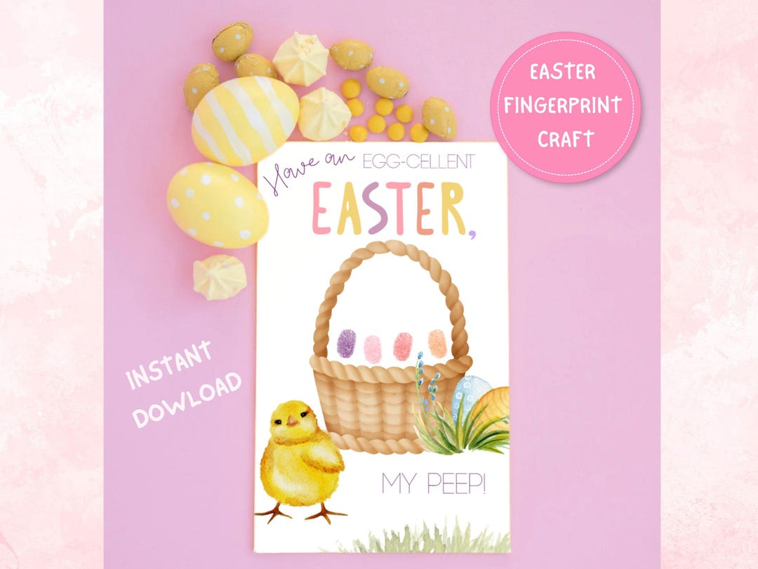 Easter Bunny Fingerprint Craft Activity for Preschool Daycare Baby ...