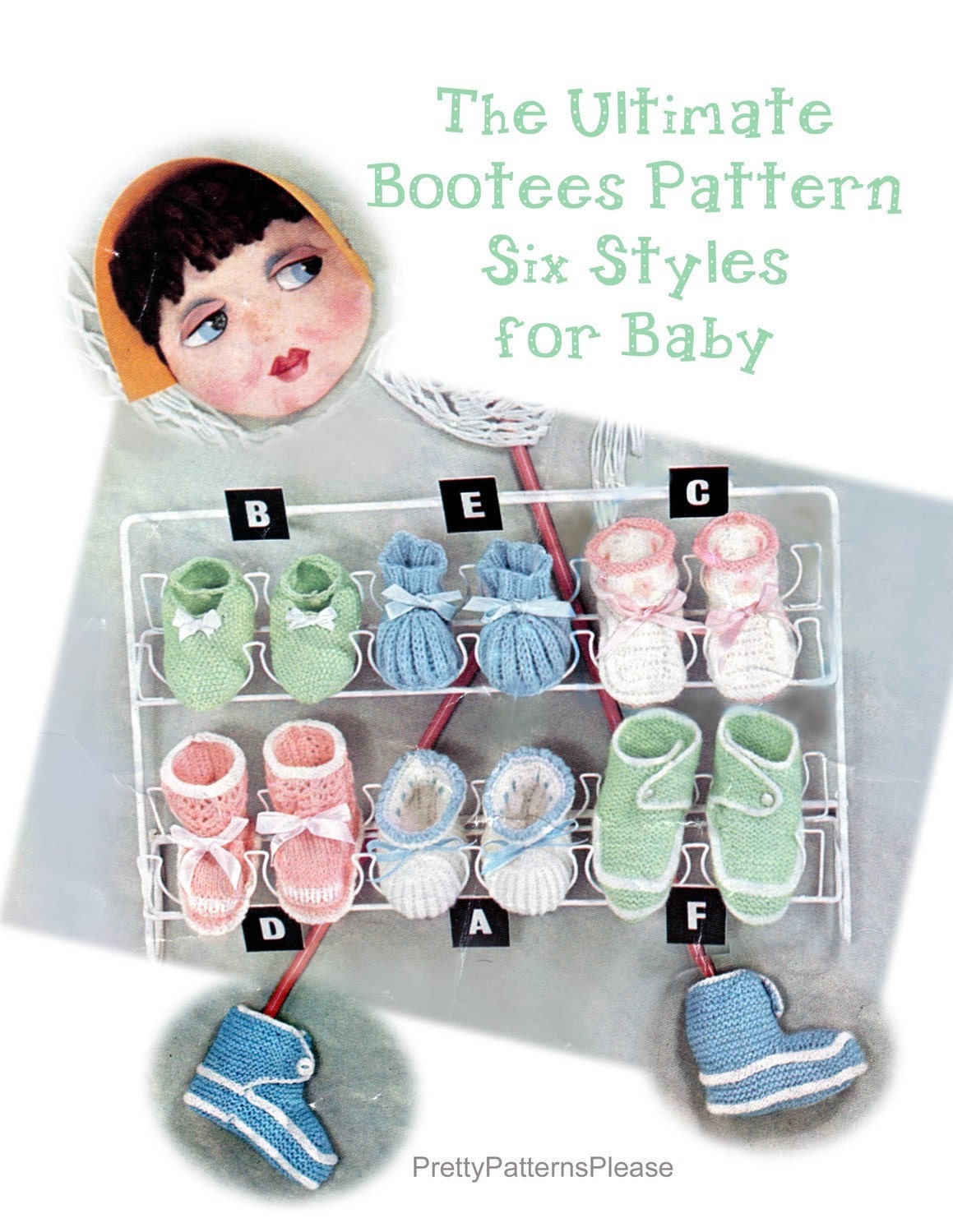 The Ultimate Booties Pattern 6 Styles Vintage Knitting PDF - Etsy