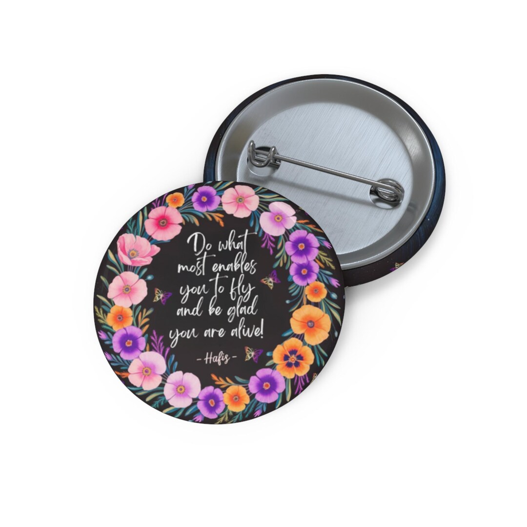 Inspirational Button Pins - Fly High Design - Etsy
