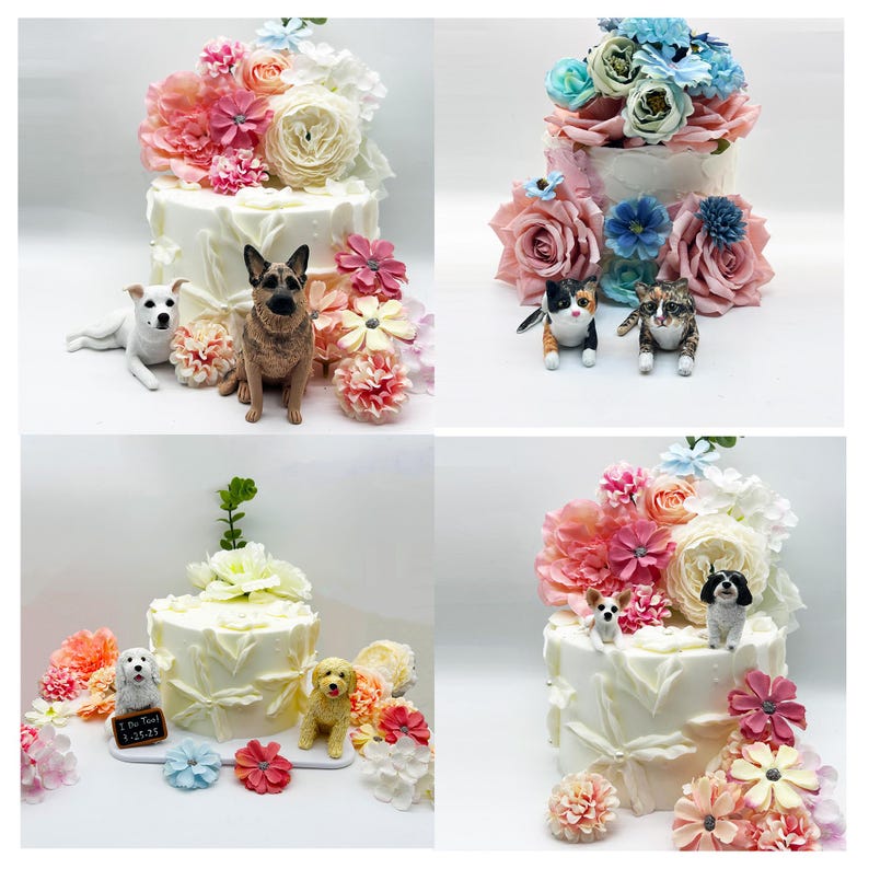 Custom Dog Cake Topper: Pet Wedding Keepsake - Etsy