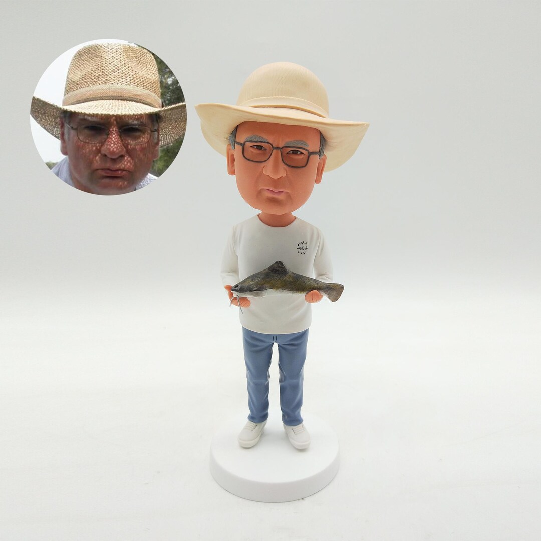 Personalized Fishing Bobblehead: Custom Angler Gift - Etsy