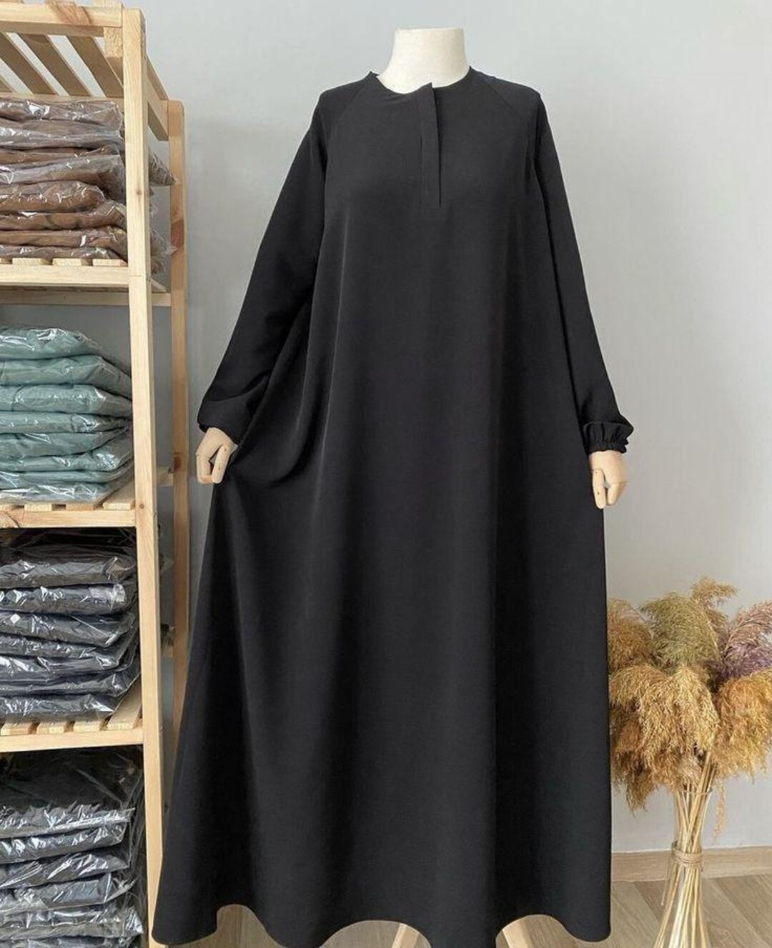 BLACK ABAYA Collection Embriodery Abaya Hijab Abaya Modest Cloth Hijab ...