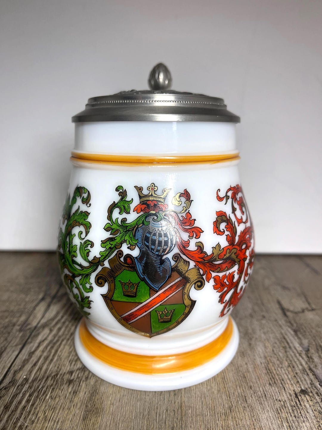 Vintage BMF Pewter Lid Beer Stein / Beer Mug - Knight Rider Relief ...