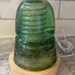 Vintage Glass Hemingray Insulator Tabletop Light - Etsy