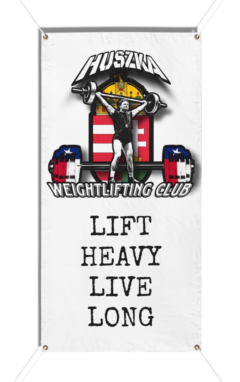 Weightlifting Vinyl Gym Banner - Lift Heavy Live Long - Etsy