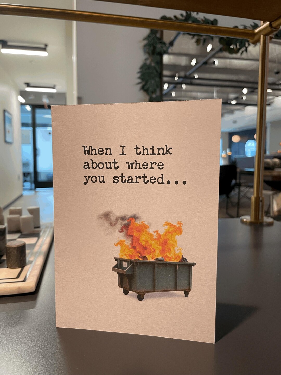 Sober Anniversary Card - Dumpster Fire - Etsy