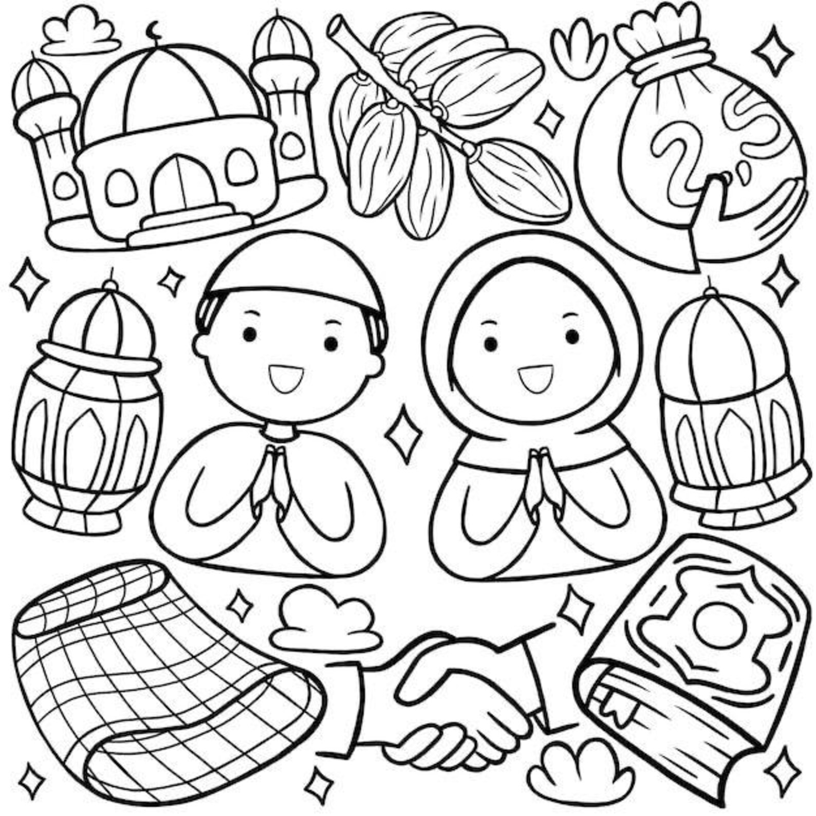 40 Eid Coloring Pages for Kids – Printable Ramadan & Eid Activity Pack ...