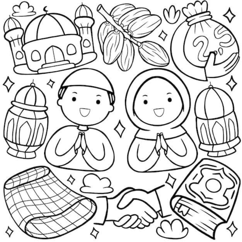 40 Eid Coloring Pages for Kids – Printable Ramadan & Eid Activity Pack ...