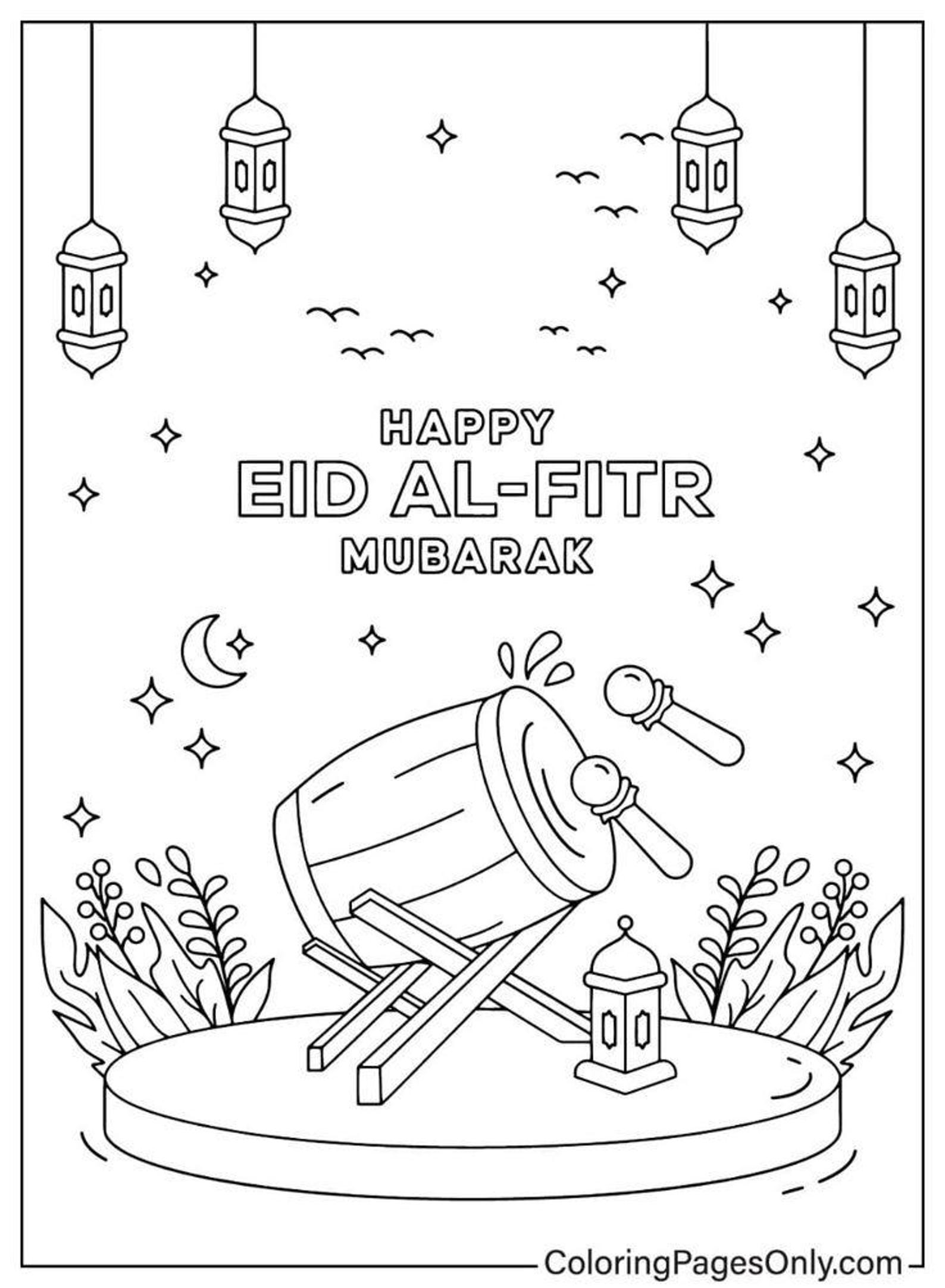 40 Eid Coloring Pages for Kids – Printable Ramadan & Eid Activity Pack ...