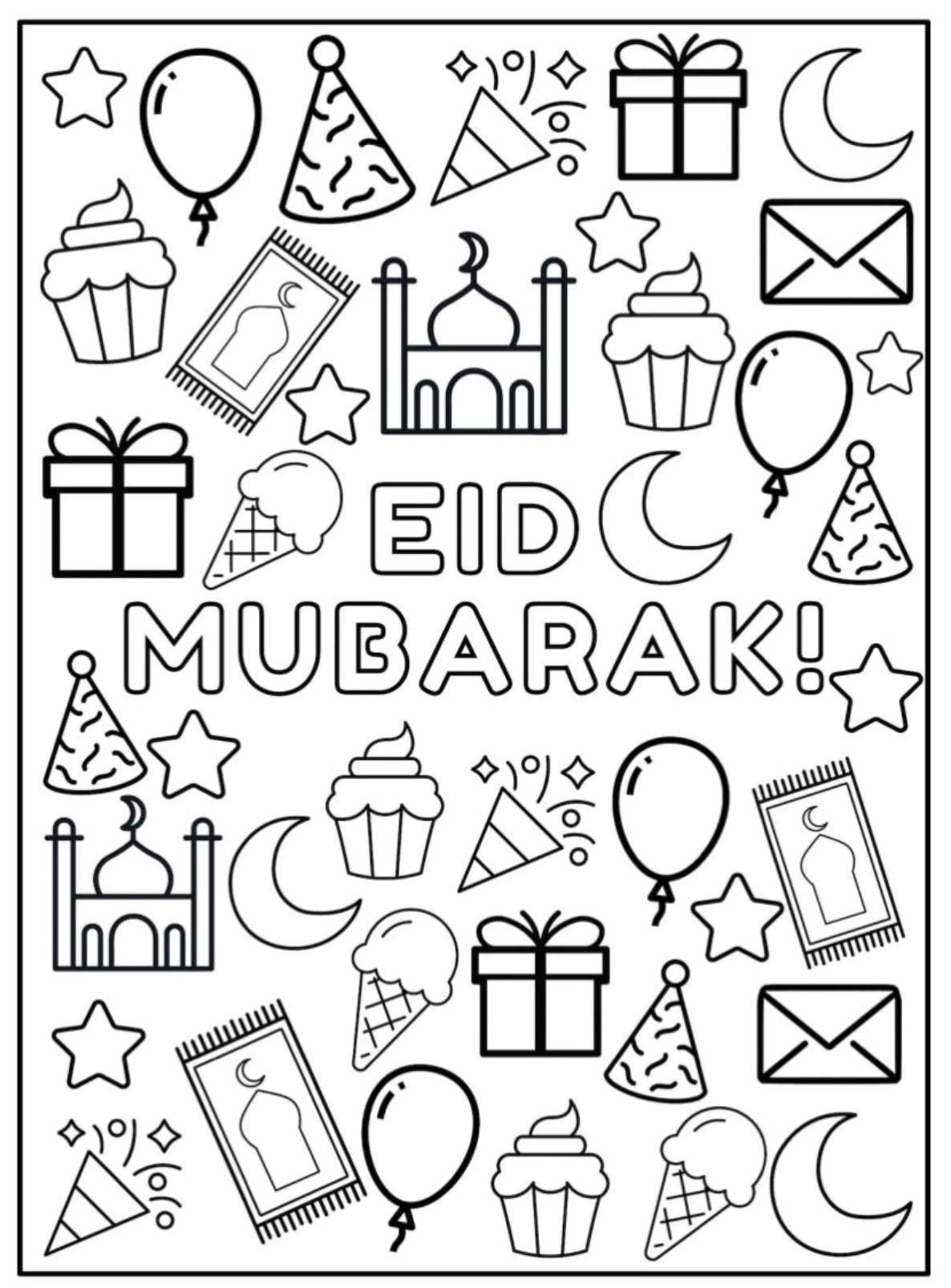 40 Eid Coloring Pages for Kids – Printable Ramadan & Eid Activity Pack ...