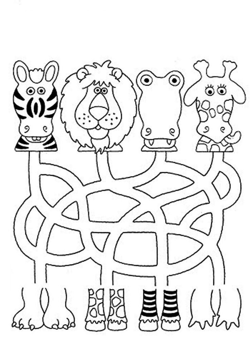 Printable Kids Activity Book, Find Each Game, Maze, Coloring (PDF) - Etsy
