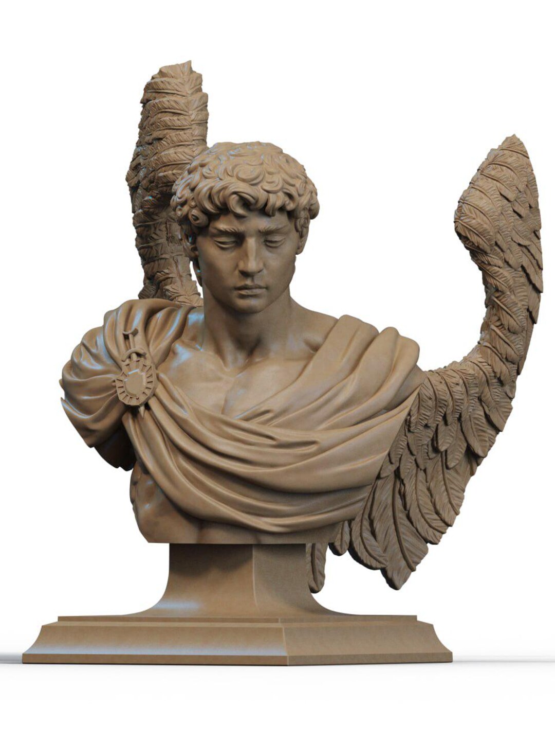 Archangel Bust STL – 3D Printable Angel Sculpture for Resin Printing ...