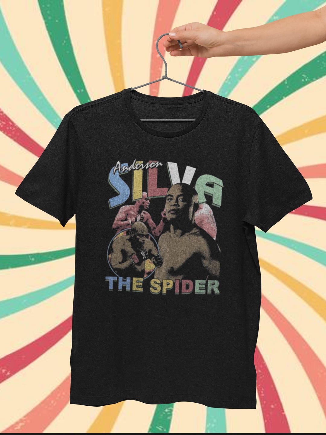 Anderson Silva Shirt the Spider Tshirt Brazilian Fighter Jiu Jitsu 90s ...