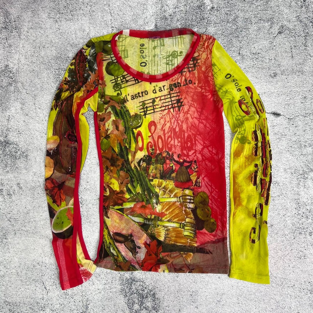 Save the Queen Colorful Mesh Top Lo Soleil - Etsy