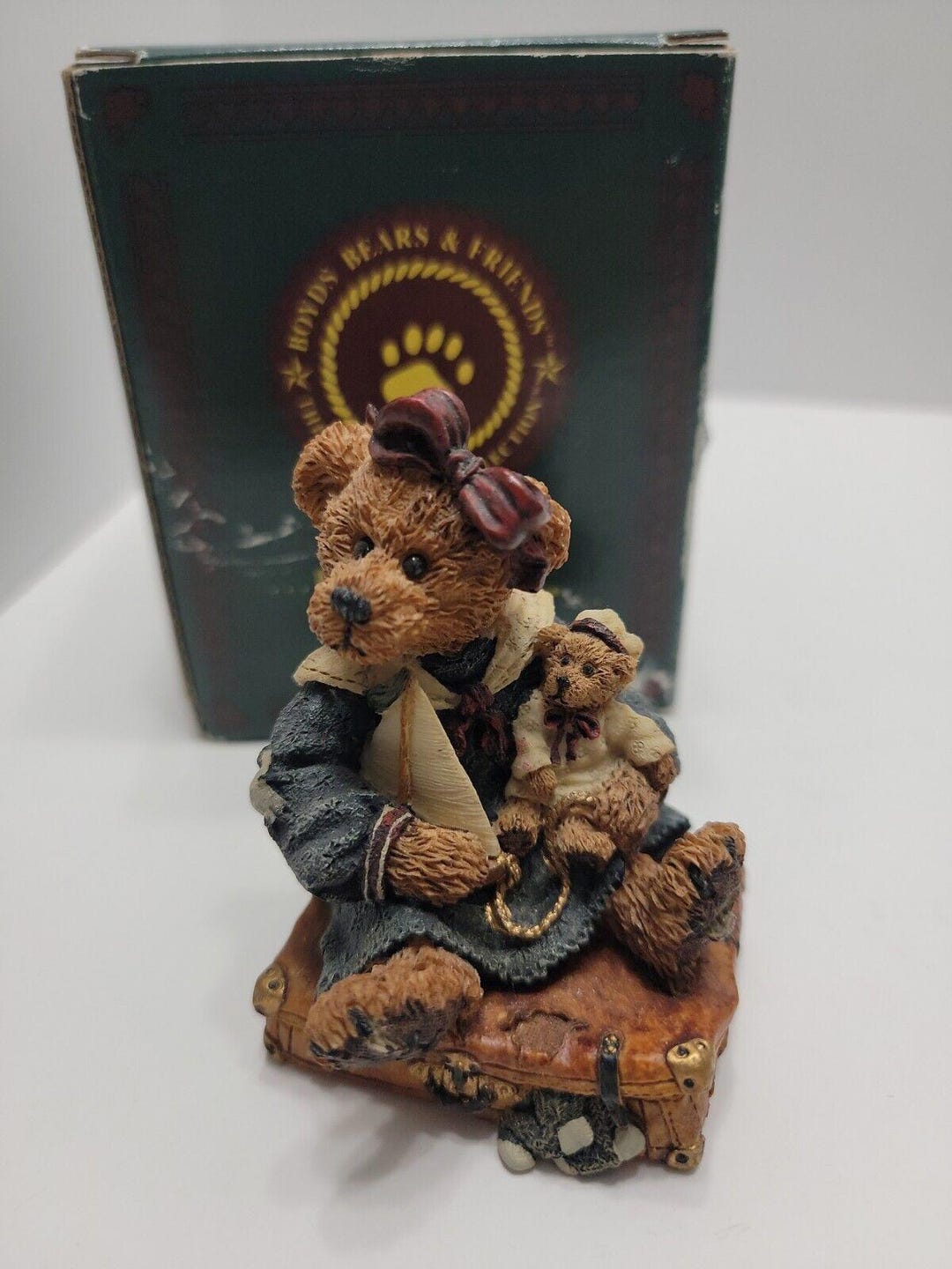 Boyds Bears & Friends Bailey Bear With Suitcase Bearstone Decorative ...