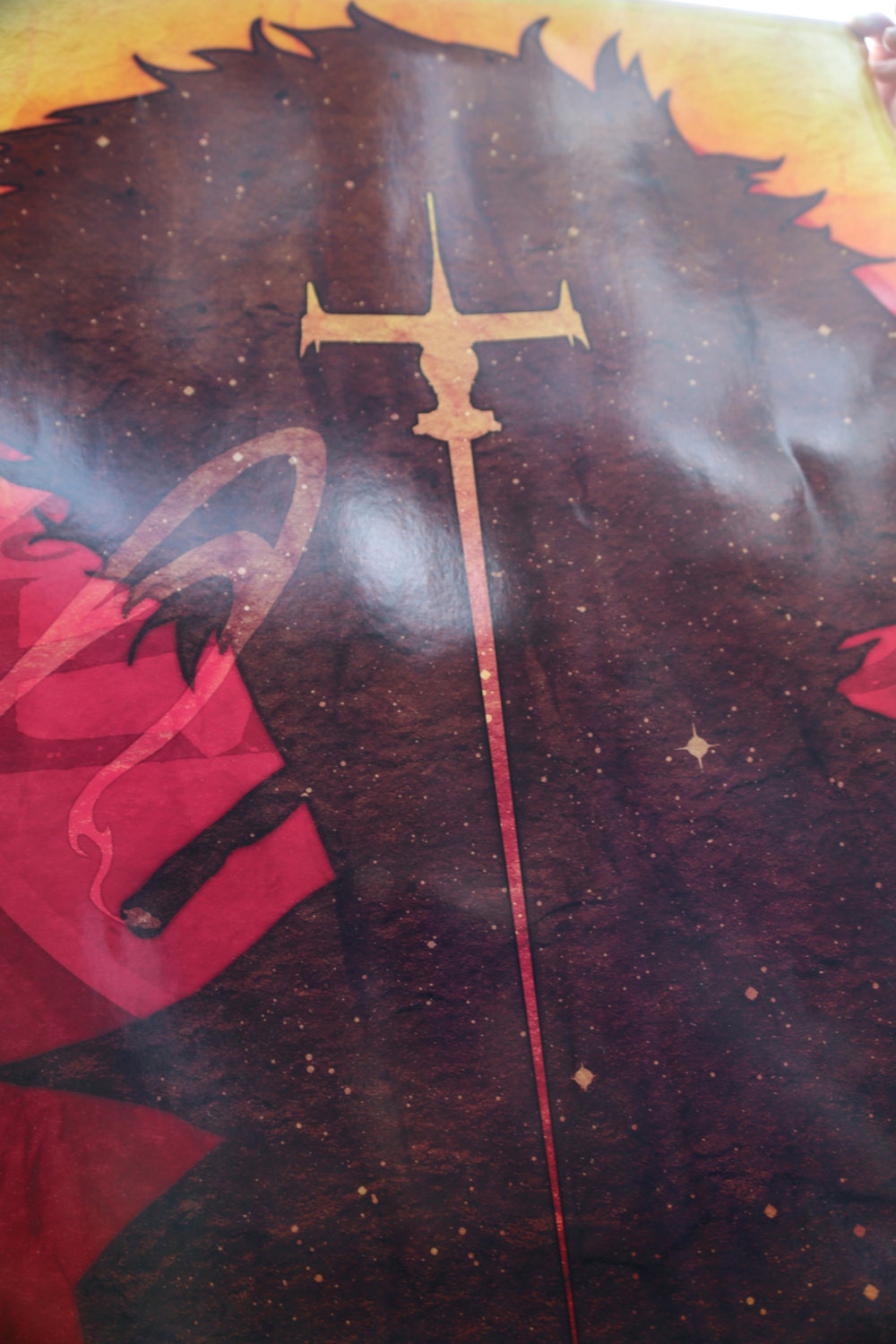 Large Red Silhouette Spike Poster - Etsy