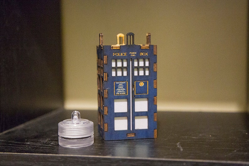 Super Small Wood Police Box Handmade Lantern - Etsy