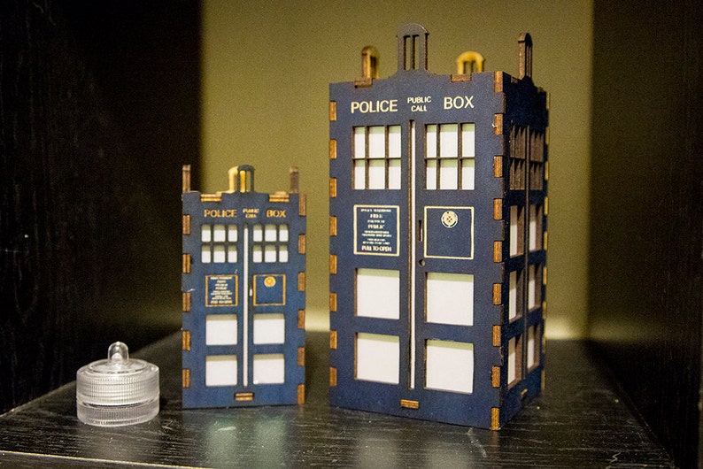 Super Small Wood Police Box Handmade Lantern - Etsy