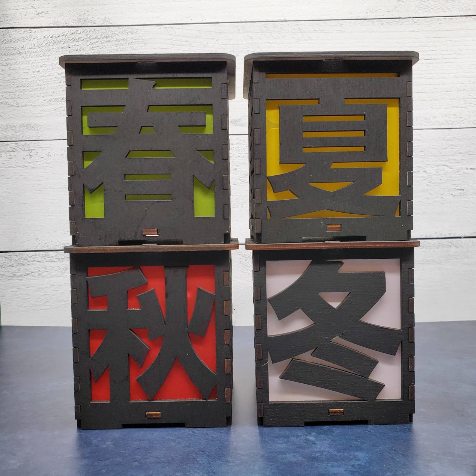 Japanese Inspired Kanji Seasons Handmade Lantern With Tealight | Etsy