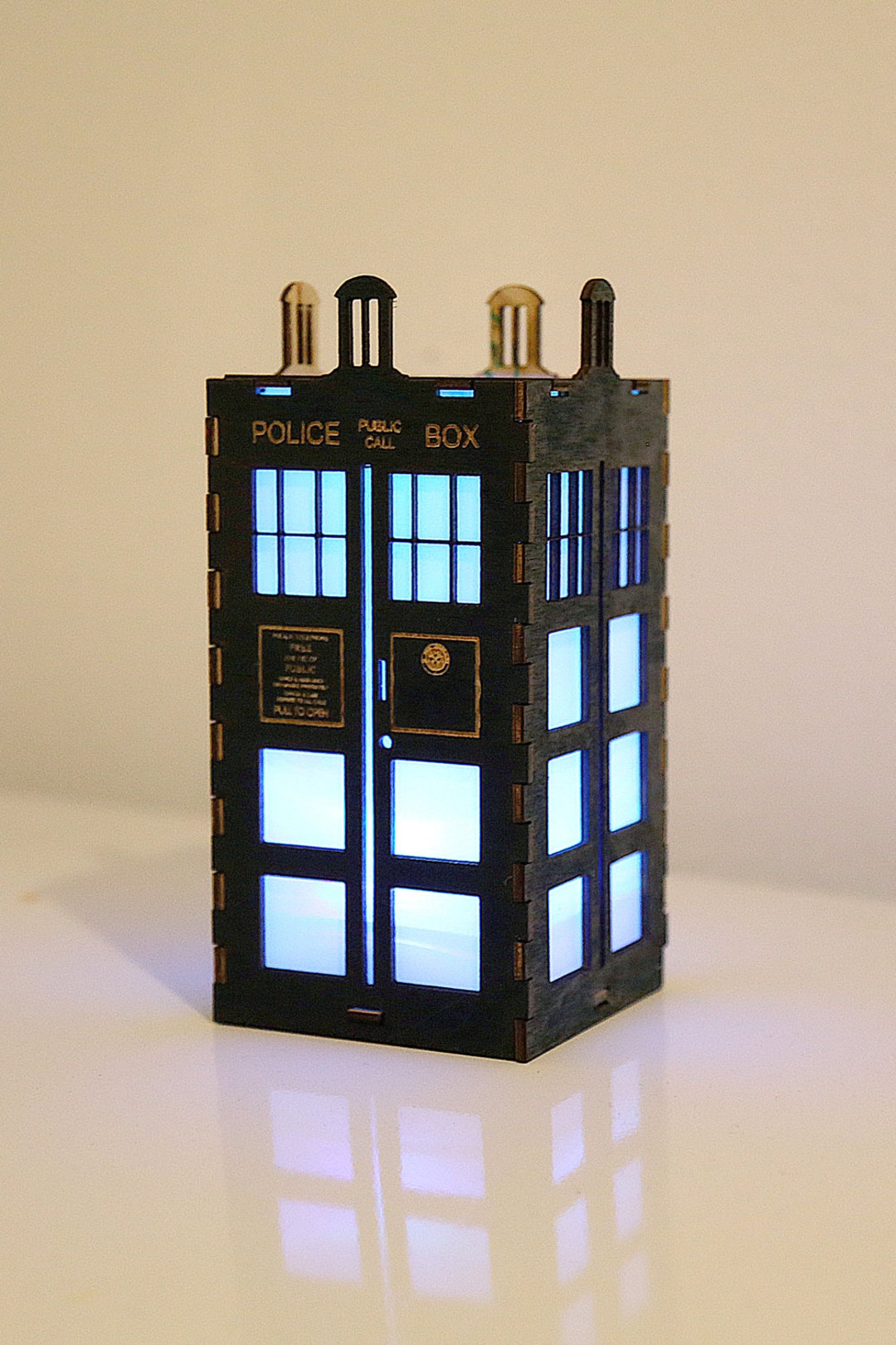 Small Wood Public Police Call Box Handmade Lantern With Tealight - Etsy