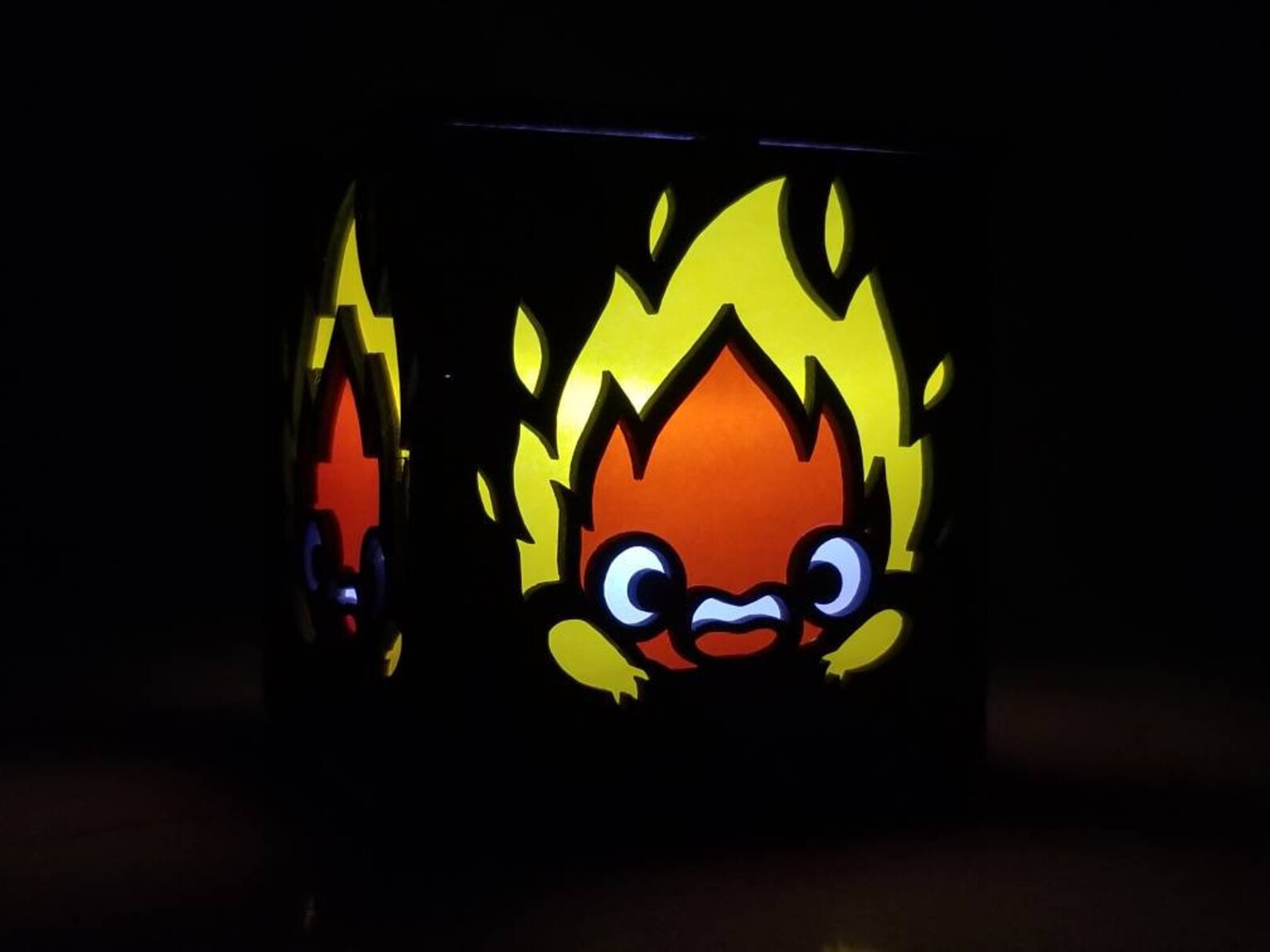 Burning Fire Demon Handmade Lantern With Tealight - Etsy