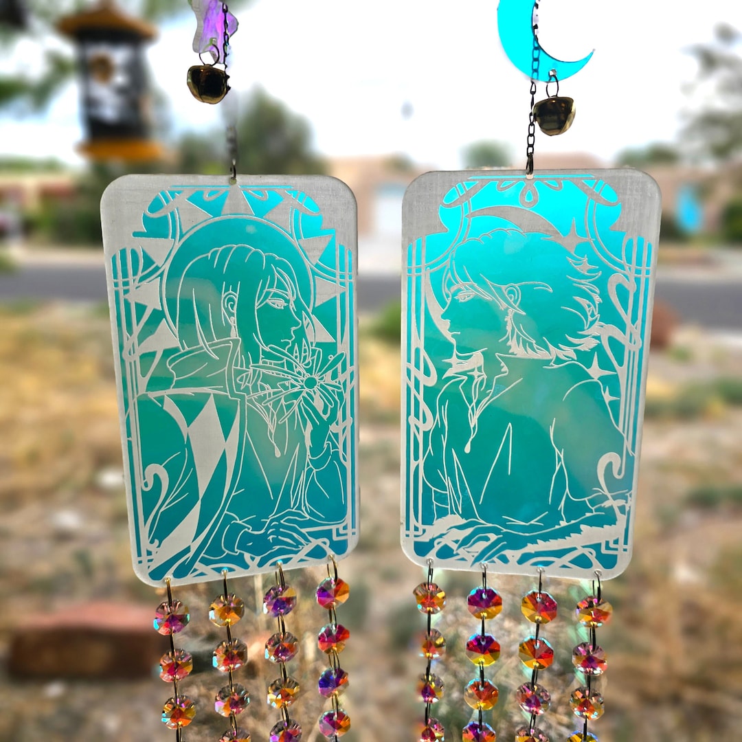 Wizard With Two Forms With Stars Acrylic Sun Catcher - Etsy