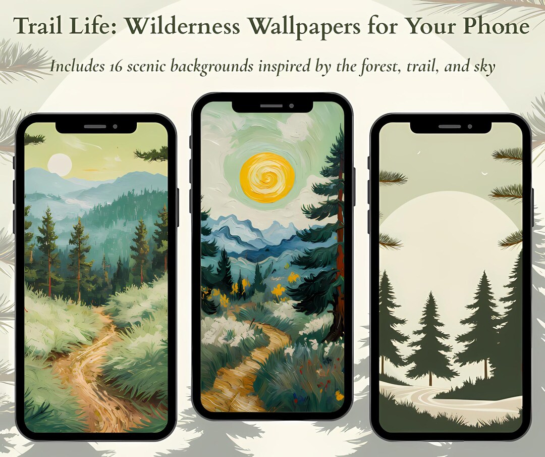 Smartphone Wallpapers Trail Life Pine Tree Backgrounds Mountain Nature ...