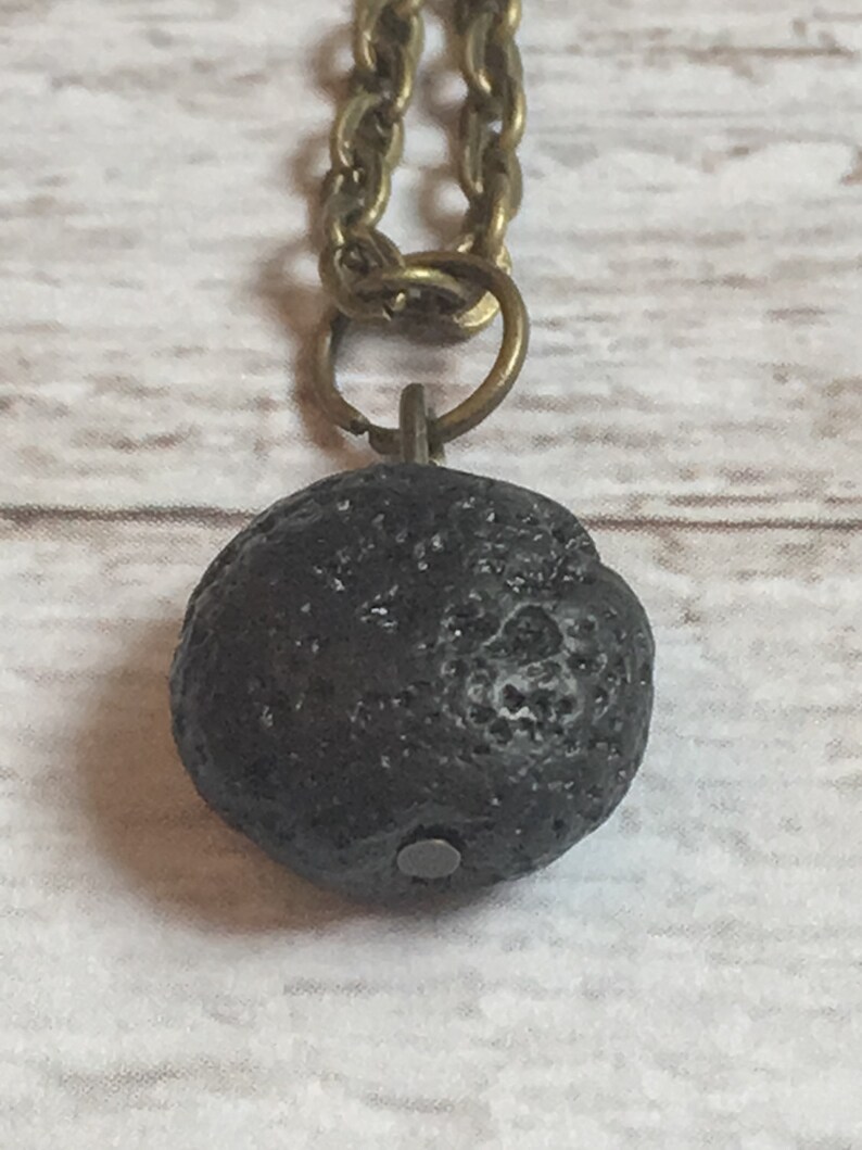 Essential Oil Diffusing Necklace Lava Rock Antique Chain - Etsy Canada