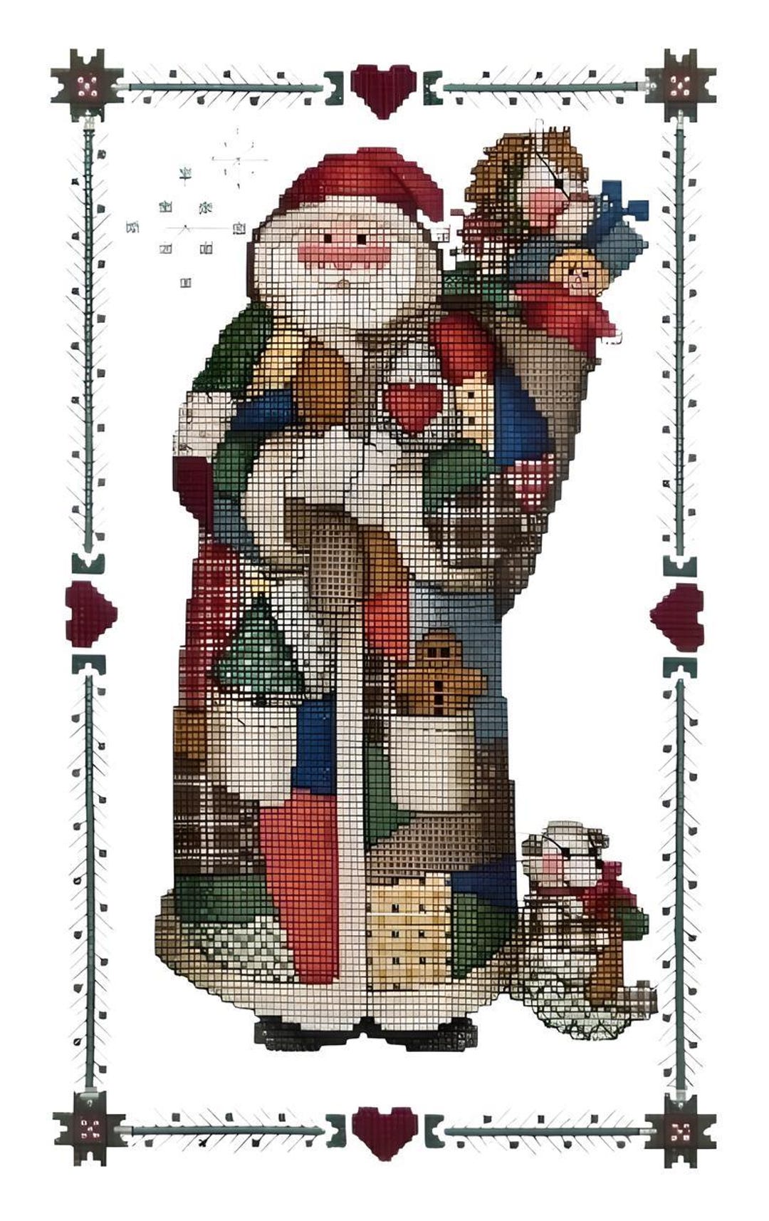 Santa Claus Cross Stitch - Christmas - Holiday PDF Pattern - Etsy