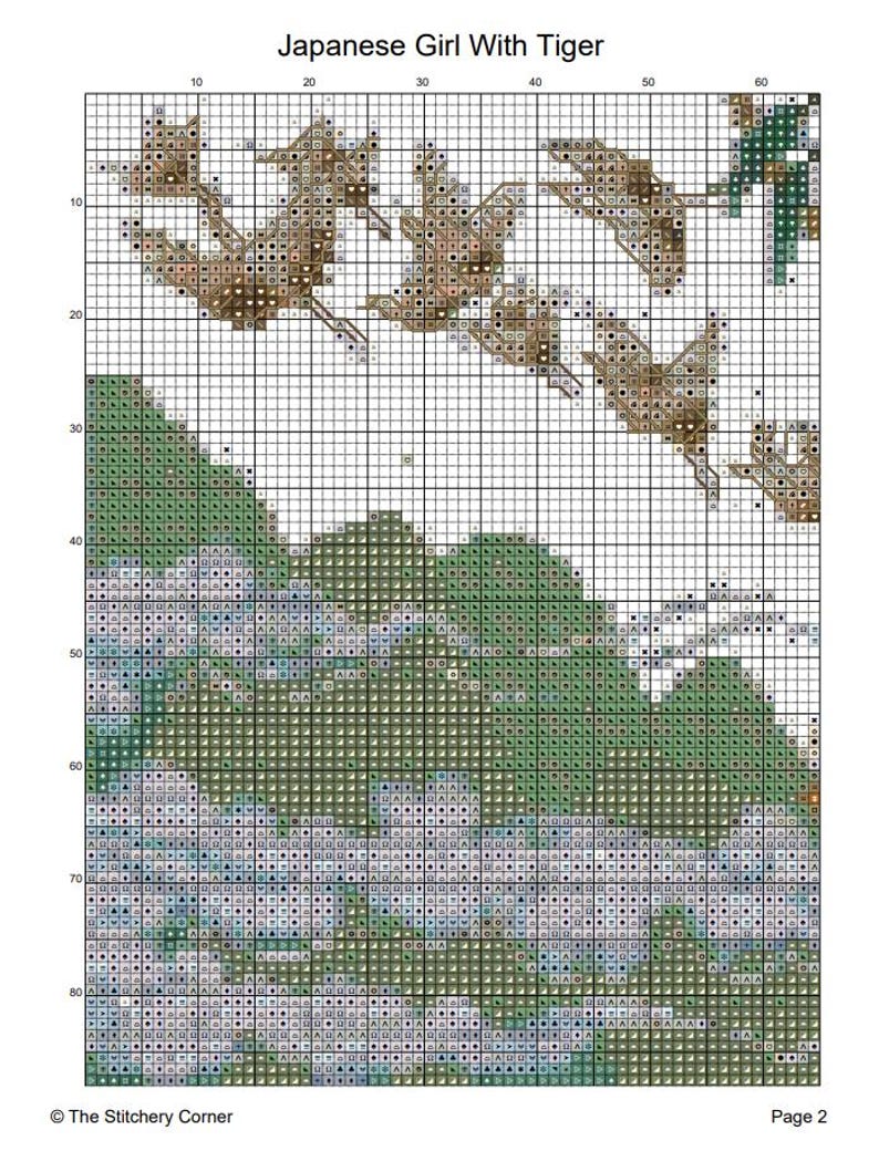 Geisha Cross Stitch Pattern - Digital PDF Download - Etsy