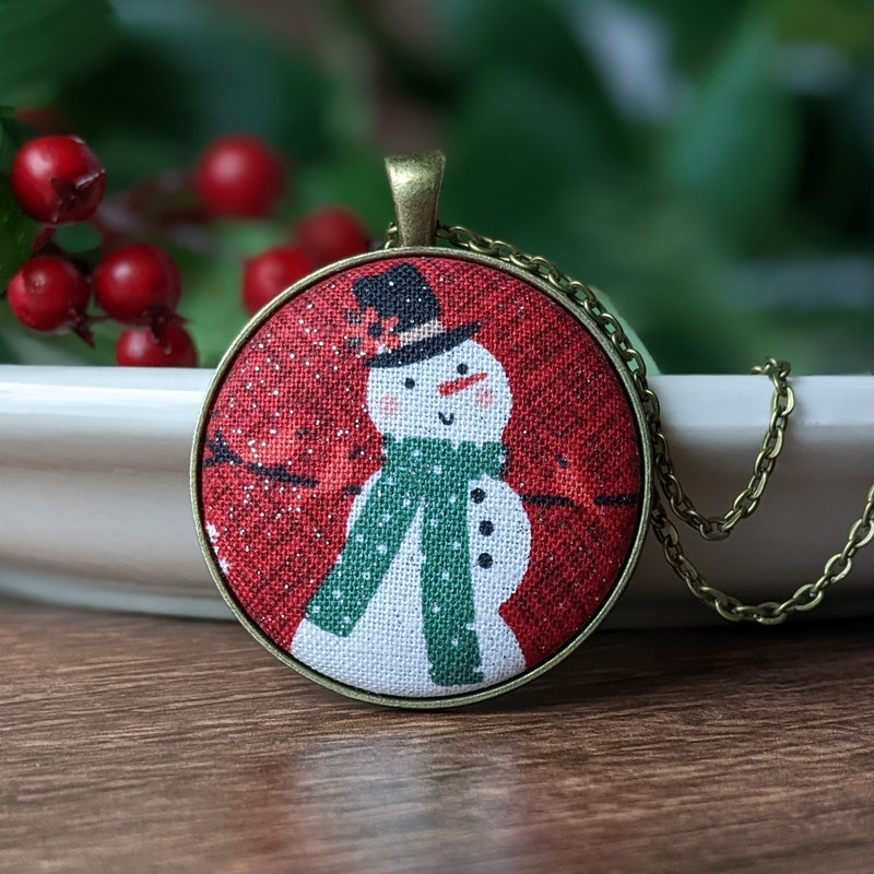 Snowman Necklace - Etsy